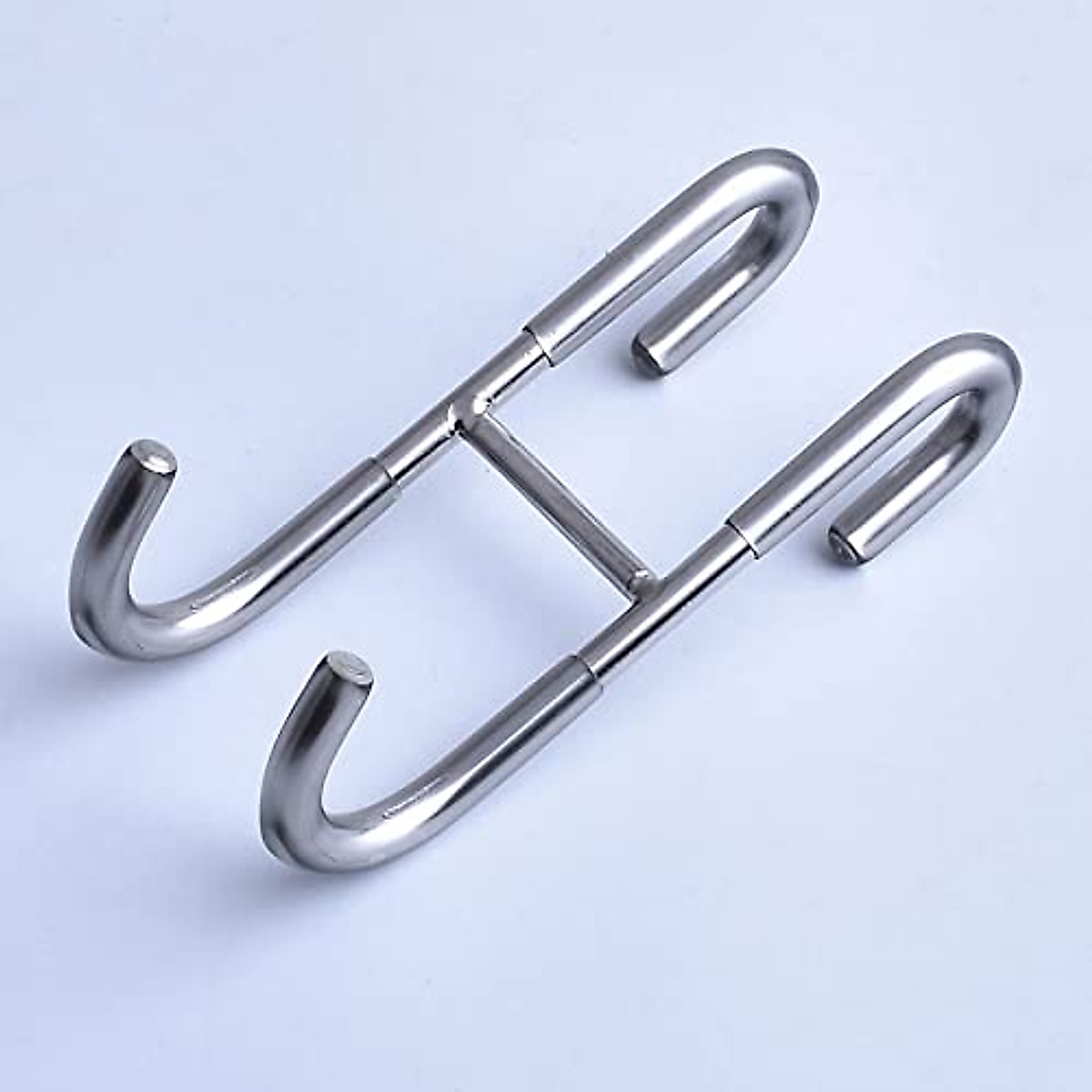 Aothpher Shower Door Hooks SUS 304 Stainless Steel S Hooks Bathroom Frameless Glass Door Hooks for Hanging Coat,Towel,Bathrobe,Squeegee,Loofah (Silver,3-Pack)