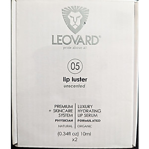 Leovard Lip Luster Hyaluronic Acid Lip Hydrating Lip Serum Balm - Organic Natural Lip Hydrating Treatment, Moisturizing Lip Serum, Reduce Dryness Lip Lines Lip Enhancer For Fuller Plump Lips (1 Pack)