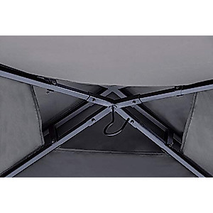 Grill Gazebo Replacement Roof - ABCCANOPY 5x8 Double Tiered BBQ Canopy Top Cover, Outdoor Grill Tent Roof for #L-GZ238PST-11 (Gray)