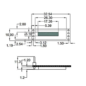 0.69 inch 96x16 OLED Display Module White Display 0.69" SSD1306 LCD Screen Control Board for Arduino 3-5.5V IIC Interface