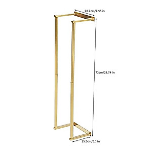 Towel Rack,Towel Racks for Bathroom,Punching/No-punching Wall Mounted Towel Storage Organizer,Stainless Steel Bath Towel Holder,Modern Wall Shelf for Small Space,20.2*15.5*73cm/7.95*6.1*28.74in Gold