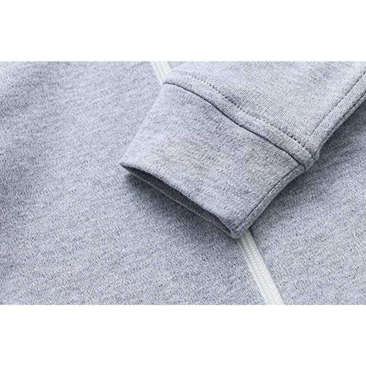 Owlivia Organic Cotton Baby Boy Girl Zip up Sleep N Play, Footless, Long Sleeve(12-18 Months, Dark Grey Melange & Olive Green)