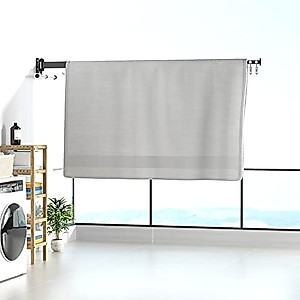 LQQBOX Tri-Fold Wall Mounted Clothes Drying Rack, Laundry Drying Rack, Space Saver Clothes Rack, Easy to Install, Retractable Foldable Design for Your Family (White)