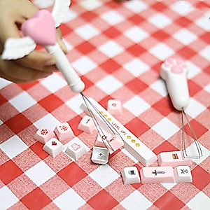 Cmokifuly ZOMOPLUS Keycaps Puller,Removing Keycaps Tool for Mechanical Keyboard Changing/Cleaning Keys,Mechanical Custom Keycaps Removal Tool (Heart Wings)