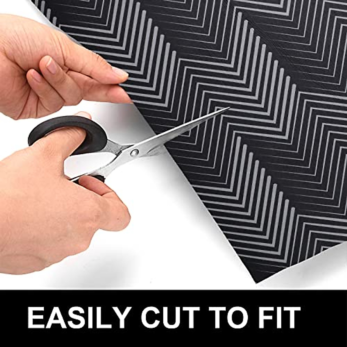 AiBOB Under The Sink Mat, 24 X 68 in, Durable Premium Mats Protect Kitchen and Bathroom Cabinets, Waterproof Absorbent Shelf Liner, Black