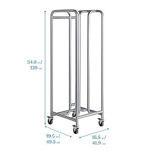 ECR4Kids The Surf Storage Rack, Classroom Furniture, Silver, 30-Piece