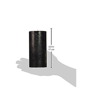 Zest Candle Pillar Candle, 3 by 6-Inch, Black