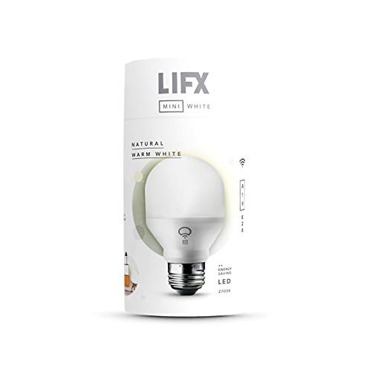 LIFX Mini White (A19) Wi-Fi Smart LED Light Bulb, Dimmable, Warm White, No Hub Required, Works with Alexa, Apple HomeKit and the Google Assistant,9 watts