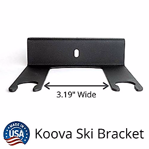 Koova Ski Rack For Garage Wall Storage | Indoor Ski Storage Racks | Ski Rack Garage Storage for Shed Organization | Pole Ski Holder & Winter Sports Organizer For Garage | Ski Hooks for Wall | USA Made