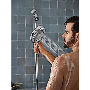 Moen N400H0CH Quattro Handheld Four Unique Shower Experiences and Magnetix Dock, Chrome