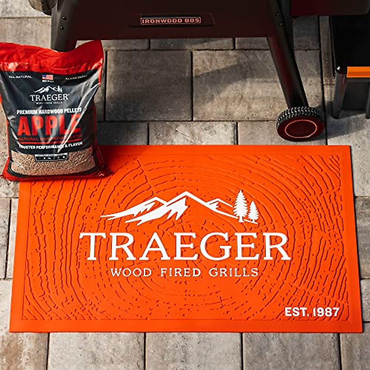 Traeger Pellet Grills BAC636 Grill Mat, Orange