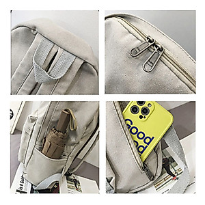 KOWVOWZ Aesthetic Backpacks Travel Bags Water Repellent Casual Daypacks Holds 15 Inch Laptop for Woman Man School Student Gift (Black)