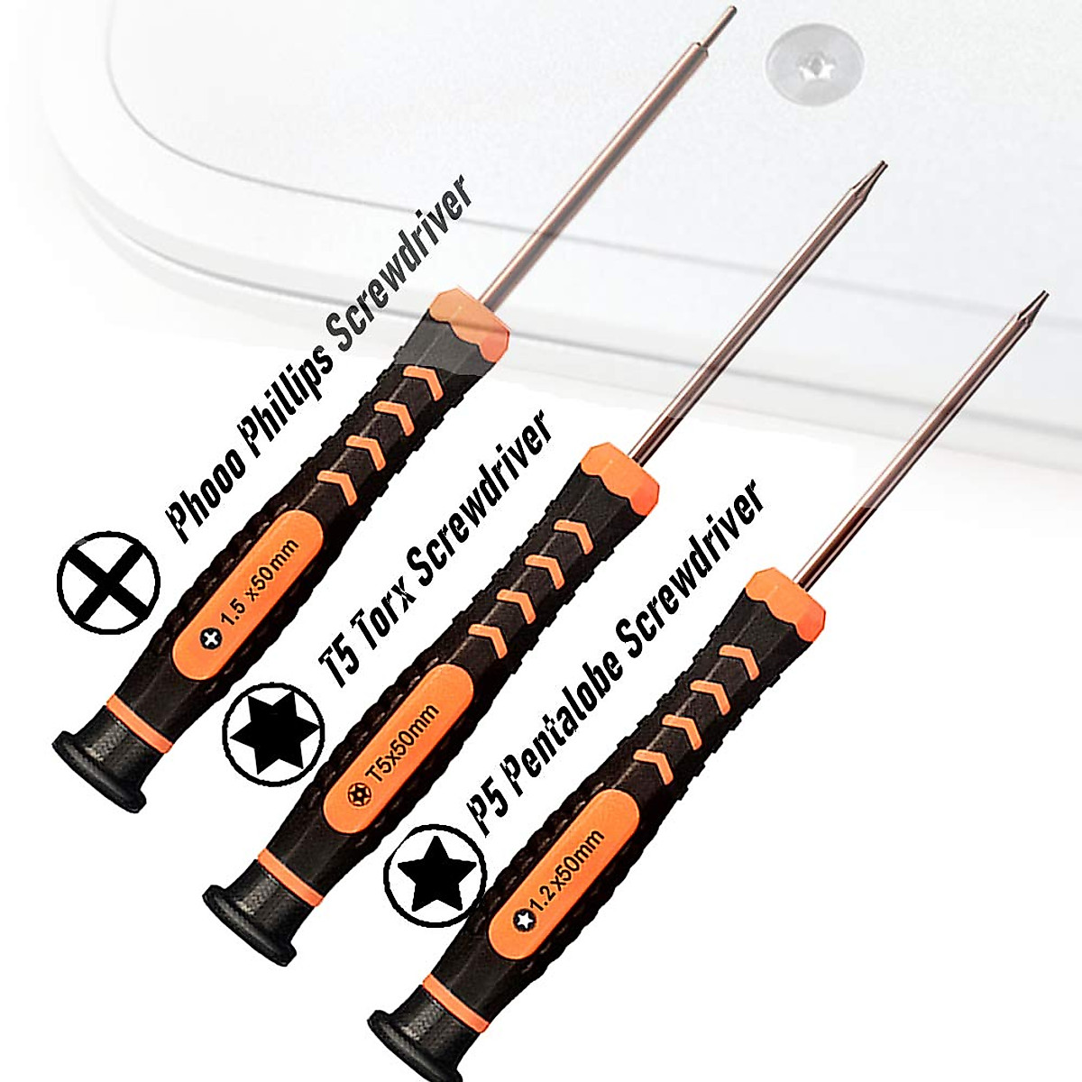 Repair Tool Kit for MacBook, TECKMAN Macbook Screwdriver Set with P5 Pentalobe Screwdriver,T5 Torx and Ph000 Phillips Screwdrivers for MacBook Air & Pro with Retina