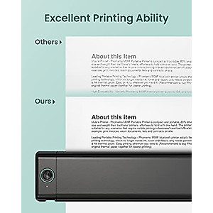 Phomemo M08F A4 Portable Thermal Printer, Supports 8.26"x11.69" A4 Thermal Paper, Wireless Mobile Travel Printers for Car & Office, Bluetooth Printer Compatible with Android and iOS Phone & Laptop