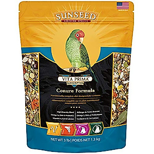 Sunseed 49040 Vita Prima Sunscription Conure Food - High-Variety Formula, 3 LBS