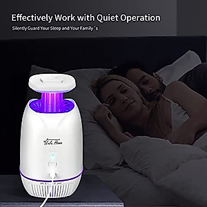 Lulu Home 4-in-1 Electric Bug Zapper, 1800V High Voltage Lighted Mosquito Trap with Strong Fan Wind, Plug-in Insect Catcher Lamp for Home Kitchen Indoor Fly Mosquito Gnat Month Fruit Flies Control