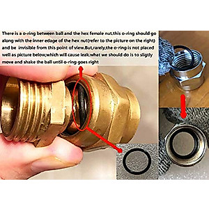 MissMin shower head swivel adapter ball joint,showerhead adjustable connector,brushed nickel