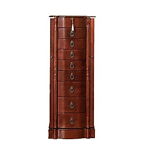 Hives and Honey Francesca Standing Armoire Jewelry Cabinet, Antique Cherry
