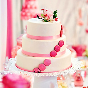 3PCS Round Foam Cake Set Fake Wedding Cake Round Cake Mini Cake for Wedding Display Window Fondant Cake Decorating Practice Mould Cake 3-Tier Cake Wedding Decor