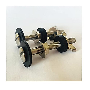 Toilet Bolts,Toilet Tank to Bowl Bolt Kits with Rubber washers and Wing Nuts Stainless Steel Toilet seat Screws,Toilet Tank Heavy Duty Bolt 2 3/4" x 5/16" (M70 x 8) 2 Pack