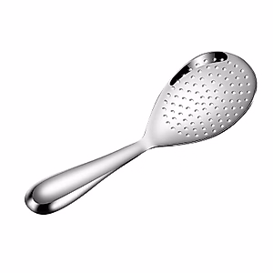 AHOUGER Rice Paddle, Rice Spoon Stainless Steel Kitchen Utensil, Non Stick Rice Scooper Rice Spatula With High Sheen & Mirror Polish, Silver (2Pcs)