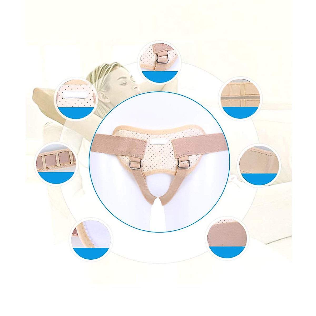 GHzzY Hernia Belt for Surgery & Injury Recovery - Hernia Support Truss for Single/Double Inguinal or Sports Hernia with 4 Compression Pads(2 Pack),Adult