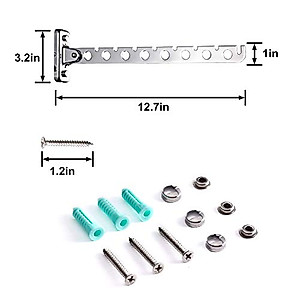 ASHOP Laundry Hangers Wall Mount Clothes Hanger Rack Laundry Room Clothes Hanger Wall Mounted Clothes Rack Stainless Steel Clothes Hooks with Swing Arm Laundry Hanger Dryer Rack Folding Hanger 2 Pack