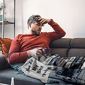 Yamco Husband Gifts from Wife Blanket - Gifts for Him Husband 60" x 50" Blankets - Best Husband Gifts for Men - Future Gifts for Husband Who Has Everything - Valentines Anniversary Birthday Gift Ideas