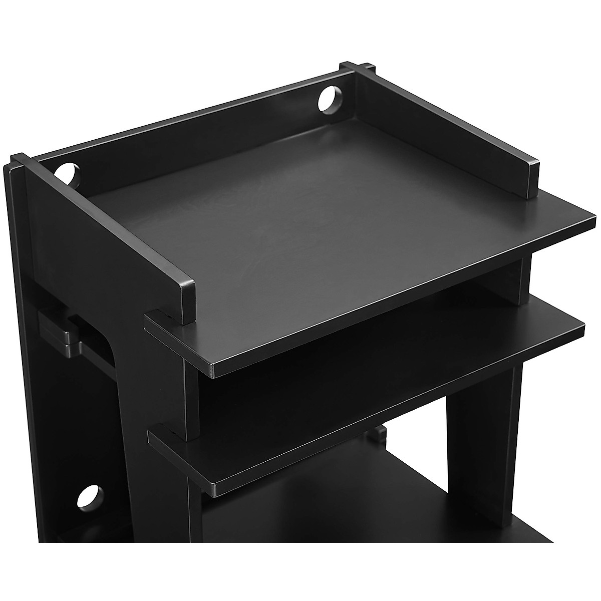 Crosley Furniture Soho Record Player Stand, Media Console with Vinyl Storage, Modern Home Organizer, Black