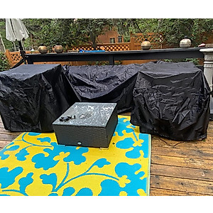 J&C Furniture Covers U- Shape Patio Sectional Covers Waterproof Outdoor Sofa Cover Garden Sofa Cover Furniture Sets protection for Outdoor Furniture Covers