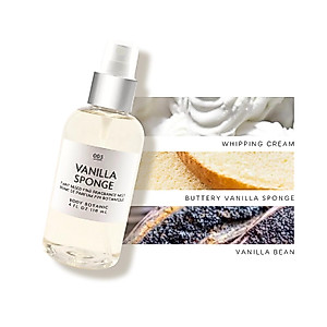 Vanilla Cake Fine Fragrance Mist by Body Botanic 4 Fl Oz 118 mL ~ the Decadent Scent of Fresh Baked Buttery Vanilla Sponge Cake with Buttercream Frosting and Whipped Cream