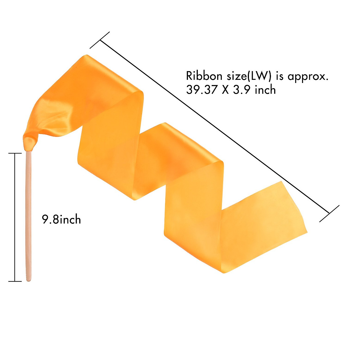 BBTO 7 Pcs Dance Ribbon Stick 39.37 Inch Rainbow Dancing Ribbon Kids Dancer Wands Rhythmic Gymnastics Ribbon Dancing Streamers Baton Twirling Ribbons