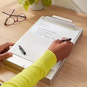 Amazon Basics Metal Clipboard with 2 Compartments and Interior 250 Sheet Paper Storage, 14.09 x 9.21 x 2.6 Inches