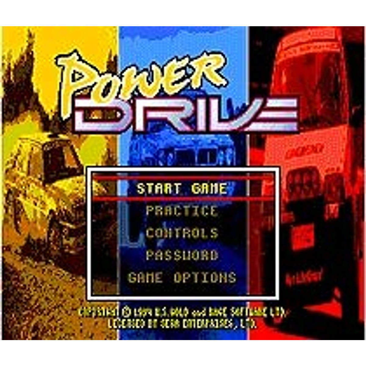 Power Drive 16 bit MD Game Card For Sega Mega Drive For Genesis