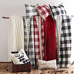 Levtex Home - Faux Fur King Quilt - Red - Quilt (106 x 92 in.) - Polyester Faux Fur