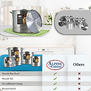 Stock Pot 15 Piece Set Mexican Style ollas Tamalera De Sopa Caldo Aluminum W/Lid/Steamer