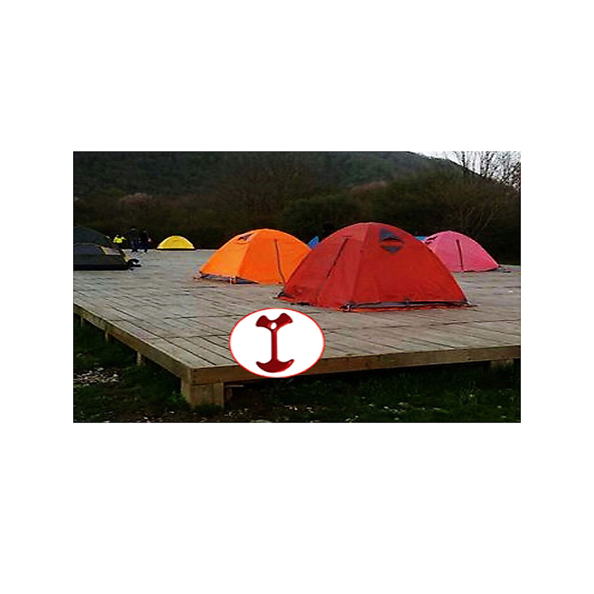 FGen 12pcs Deck Plank Road Camping Fish Bone Nail Rope Buckle Tent Windproof Rope Fish Bone Nail Aluminum Alloy Anchor Buckle Umbrella Rope