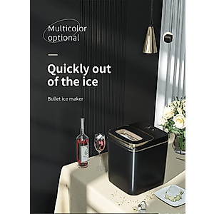Counter Top Ice Makers with Self-Cleaning, Portable Ice Maker Countertop, 9 Cubes Ready in 8 Mins 26lbs/24hrs, Compact Ice Maker with Ice Scoop