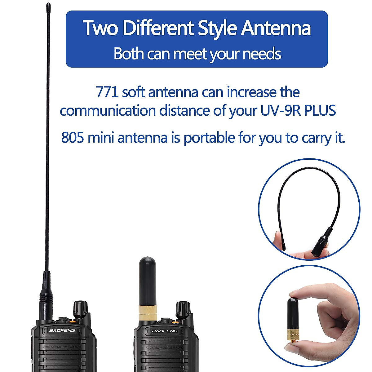 Airiton x Baofeng UV-9R Plus 8W Ham Radio Handheld Dustproof & Waterproof IP67 Dual Band Two Way Radio Walkie Talkie with 2Pack Battery,771 Antenna and Programming Cable