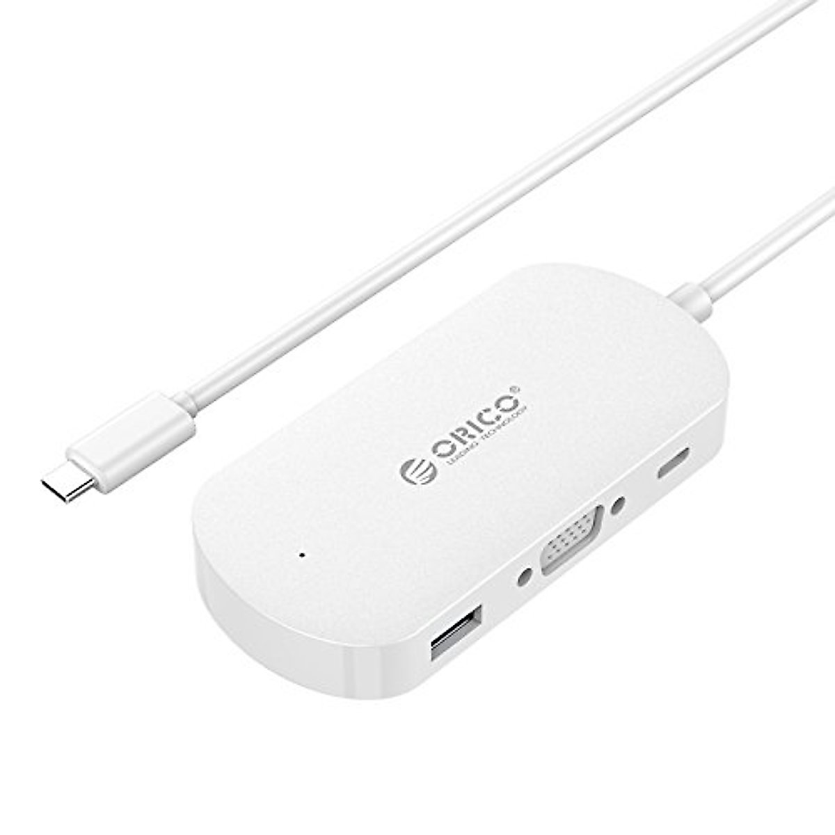 ORICO TCV1-WH USB 3.0 x 1, Type-C x 1, VGA x 1, USB 3.0 Hub, White
