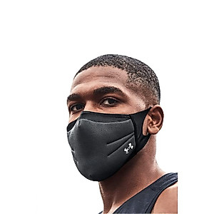 Under Armour unisex Sports Mask, Black (001)/White, Medium/Large