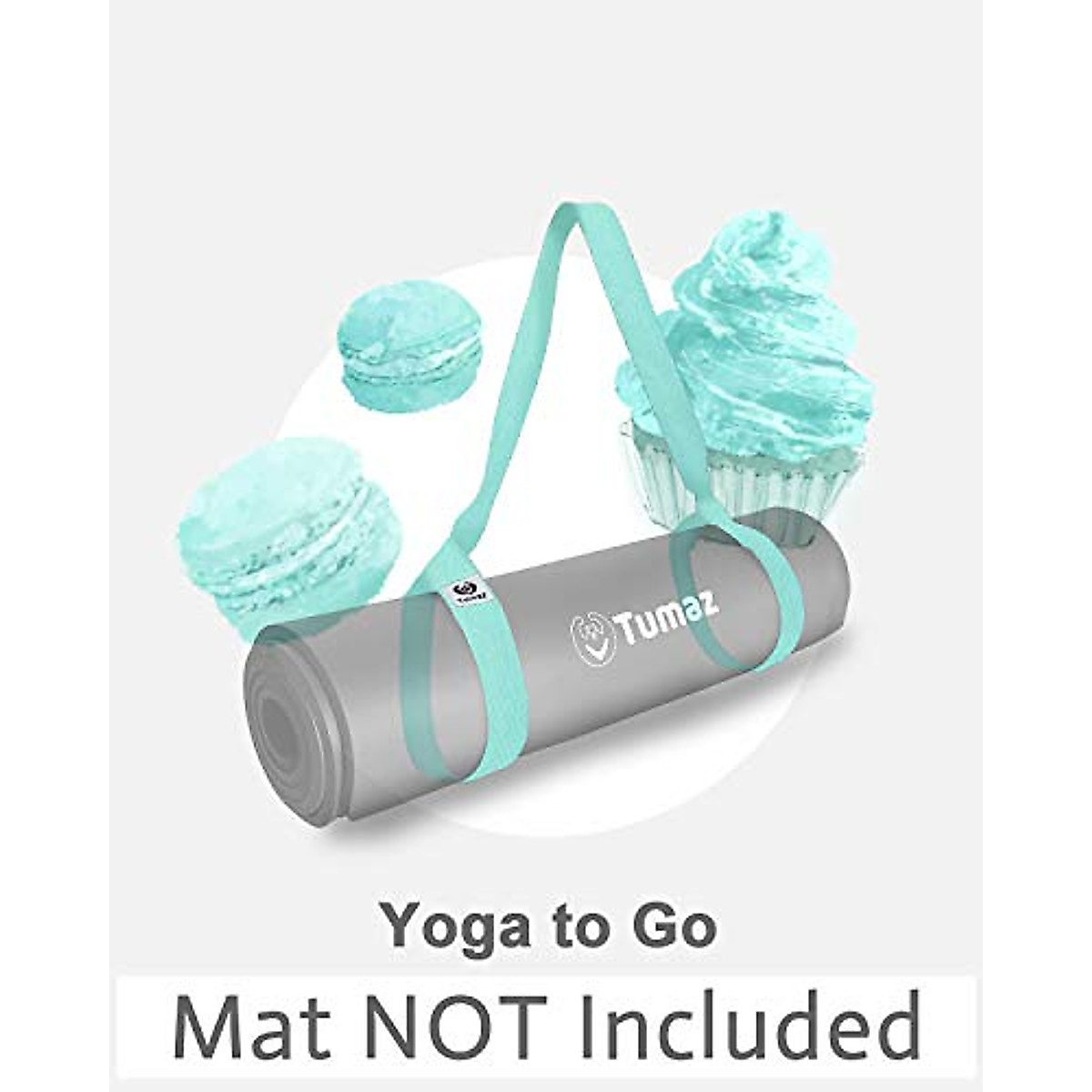 Tumaz Yoga Mat Strap [MAT NOT Included] (2 Sizes) with Extra Thick & Comfy Delicate Texture, Adjustable Yoga Mat Carrier