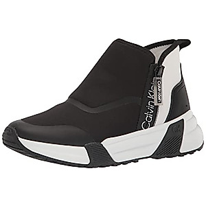 Calvin Klein Women's PASKHAL Sneaker, Black, 9.5