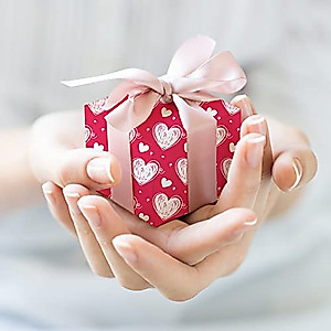 OXYLIPO 8 Sheets Heart Love Gift Wrapping, 4 Patterns Couple Recyclable Wrapping Paper for Kids Girls Boys Present Birthday Party Baby Shower Valentine's Day Theme Gift Wrap