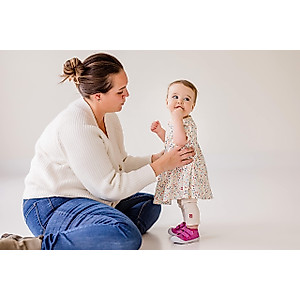 Zutano Baby Shoes for Walking, Infant, Toddler First Walking Shoes, Azalea Sparkle, 3