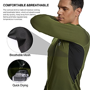 MEETWEE Thermal Underwear for Men, Winter Base Layer Set Tops & Long Johns Winter Ski Cold Weather Gear for Heat Retention Green
