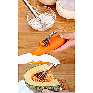 Alwaysuc Stainless Steel Coconut Meat Removal Knife, Multi-Purpose Stainless steel planer