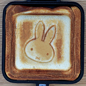 Fuji Enamel Non-Stick Hot Sandwich Maker, Direct Fire, Lightweight, Bake in Miffy Handle