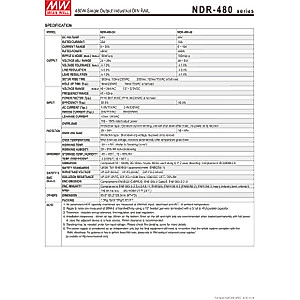 MEAN WELL MW NDR-480-48 48V 10A DIN Rail Power Supplies