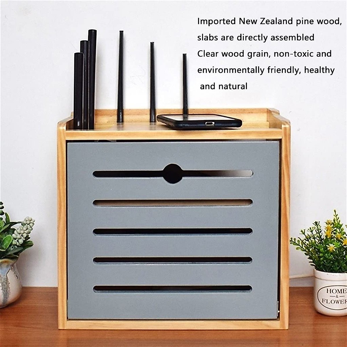Wireless WiFi Router Storage Box WiFi Set-top Box TV Accessories Rack Office Desktop Storage Box Large Capacity Storage Box
